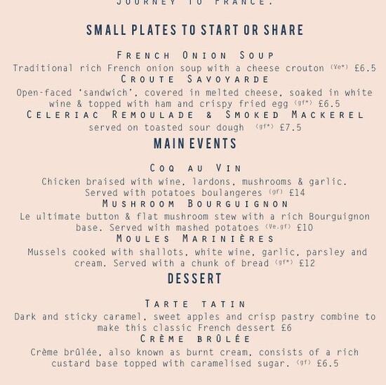 Menu at Coates House pub & bar, Nailsea