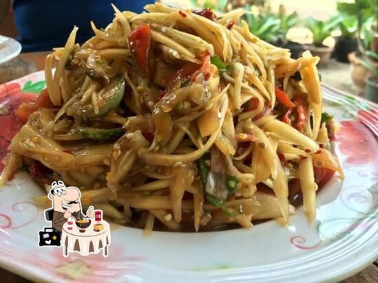 Menu at ส้มตำยายยา restaurant, Ban Pao