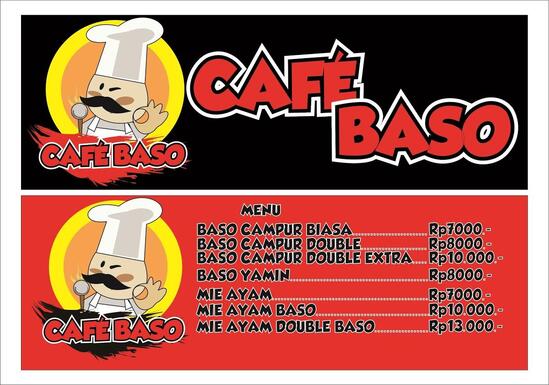 Menu at "Cafe Baso", Bandung