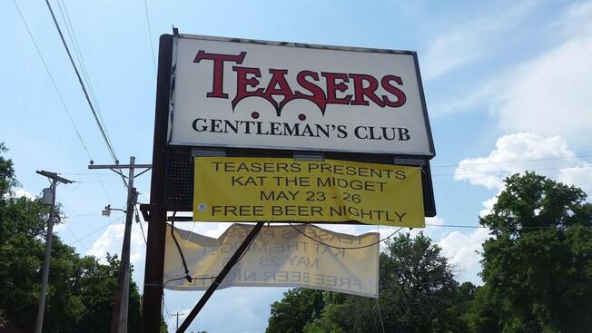 Menu at Teasers Gentlemen's Club, Eufaula