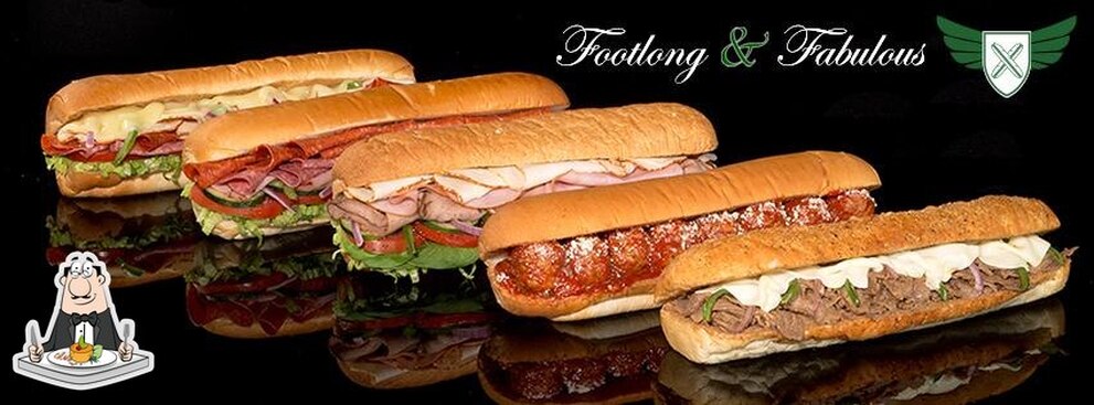 Menu at Subway fast food, Bandera