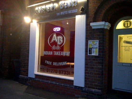 Menu at Aishah Balti Indian Takeaway fast food, Alsager