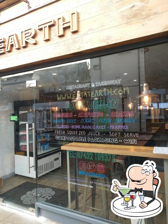 Menu at Earth fast food, Petersfield