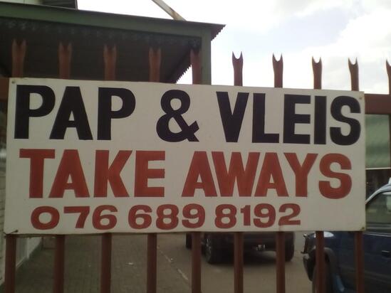 Pap & Vleis Take Aways restaurant, South Africa