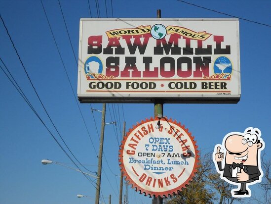 Menu at World Famous Sawmill Saloon restaurant, Indianapolis