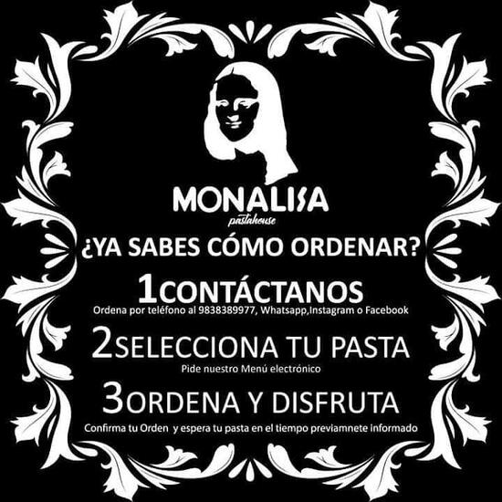 Carta del restaurante Mona Lisa Pasta-House, Chetumal