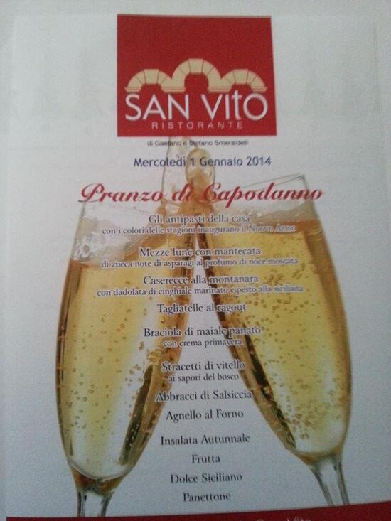 Menu da Ristorante S.Vito, Ciminna