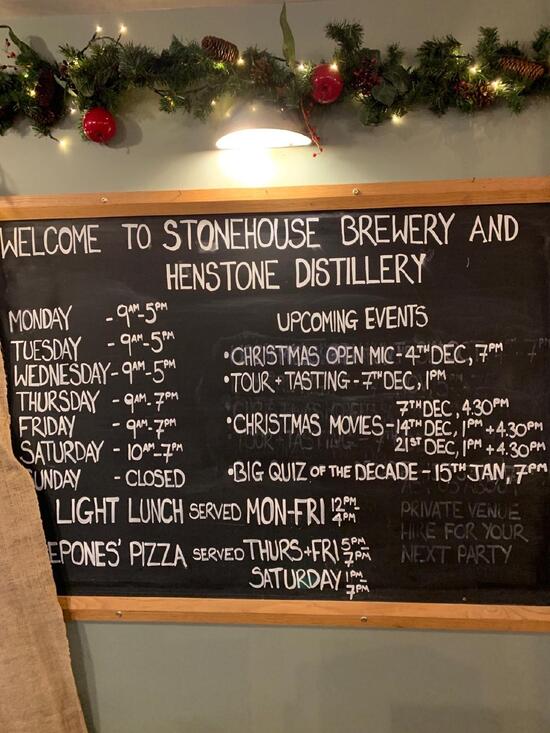 Menu at Stonehouse Brewery, Beer & BBQ & Distillery, Oswestry