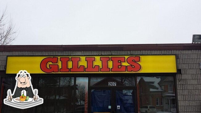 Menu at Gillies pizzeria, Brantford