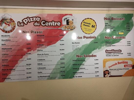 La pizza du centre pizzeria, Tartas - Restaurant reviews