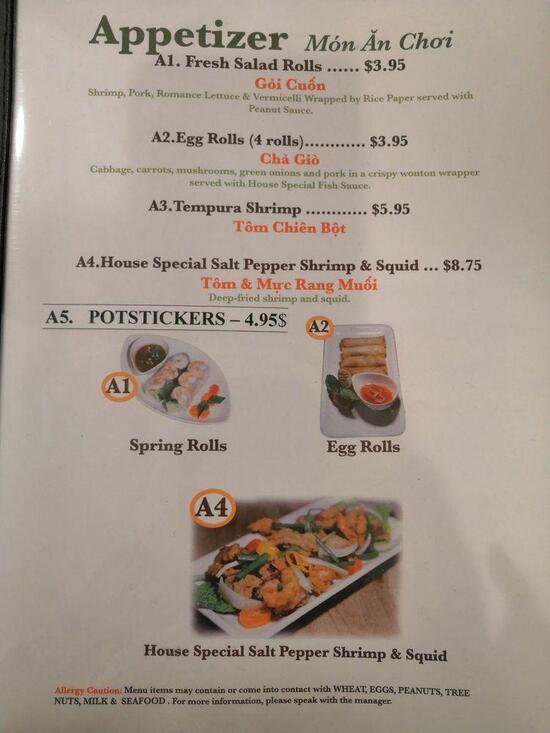 Carta del restaurante Pho Keizer, Keizer