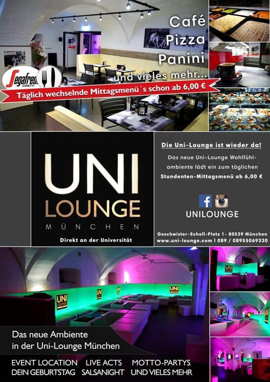 Speisekarte von Uni-Lounge, München