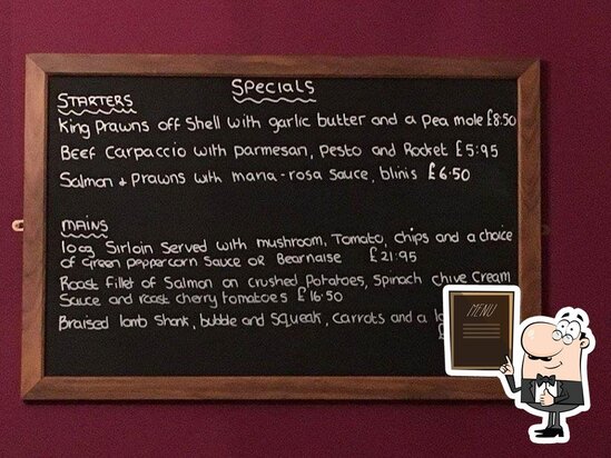 Menu at The Thyme & Plaice restaurant, Chorley