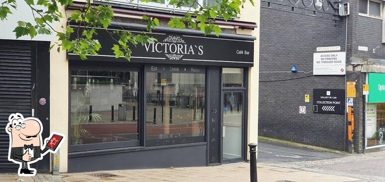 Menu at Victoria's cafe and bar, Preston