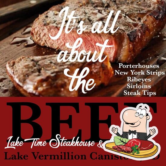 Menu at Lake Time Steakhouse and The Bait Bar, USA