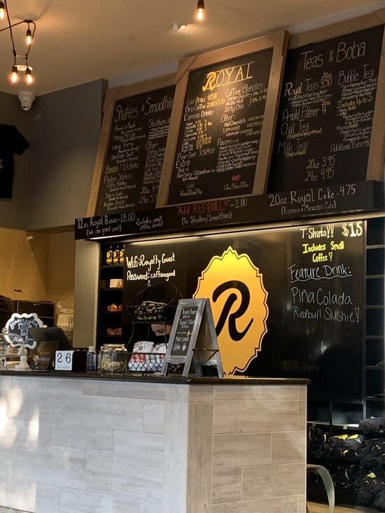 Menu at Royal Coffee Bar, Gilbert