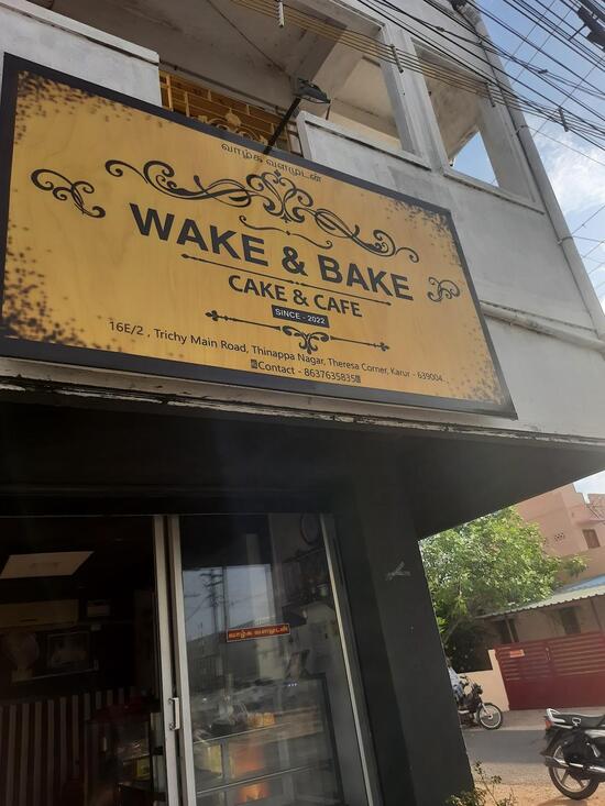 Menu at Wake&bake, Karur