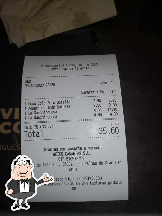 Goiko, Santa Cruz de Tenerife - Menú del restaurante, precios y reseñas