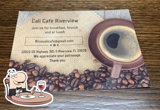 Carta de Cali Cafe, Riverview