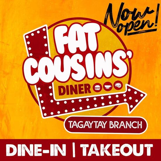 Menu at Fat Cousins' Diner Tagaytay restaurant, Tagaytay