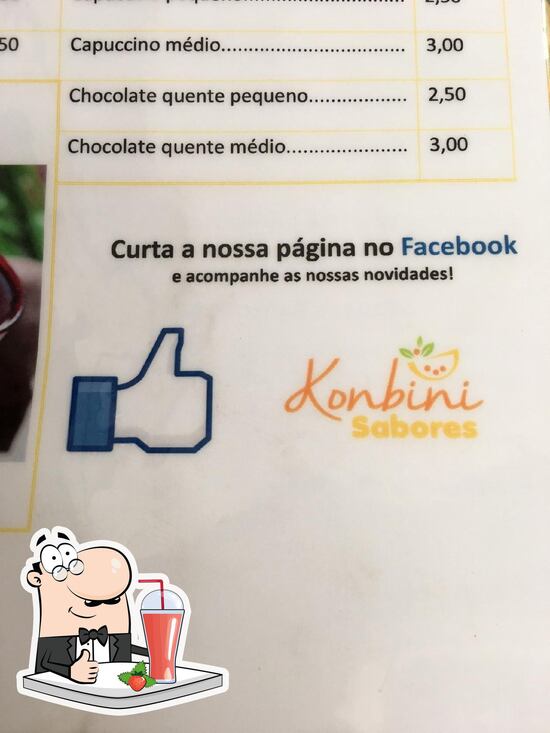 Menu em Konbini restaurante, Botucatu