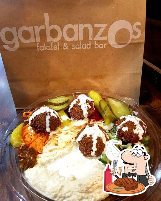 Menu at Garbanzos Falafel, Hummus & Salad Bar (Fleet Street), London