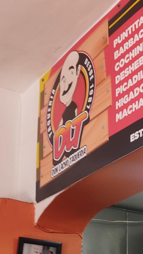 Menu at Don Lacho Taquería restaurant, Monterrey