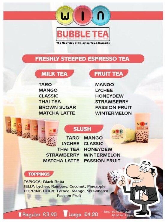 Menu at Win Bubble Tea - Dublin, Ireland pub & bar, Dublin