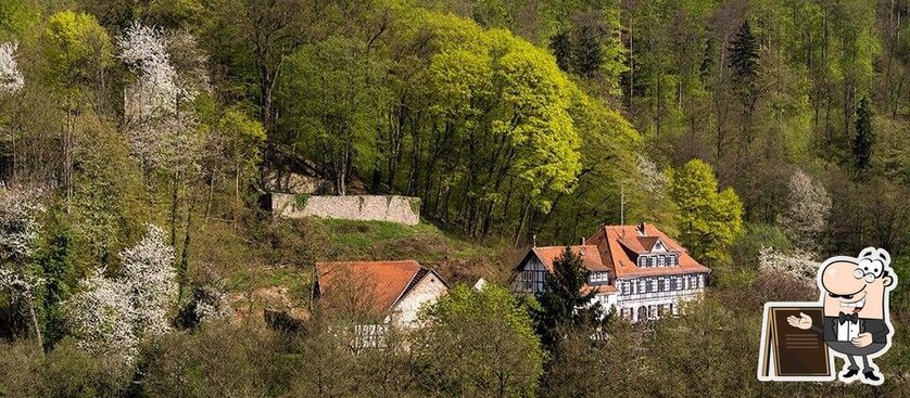 Hofgut Rodenstein restaurant, Fränkisch-Crumbach, An der Burgruine ...