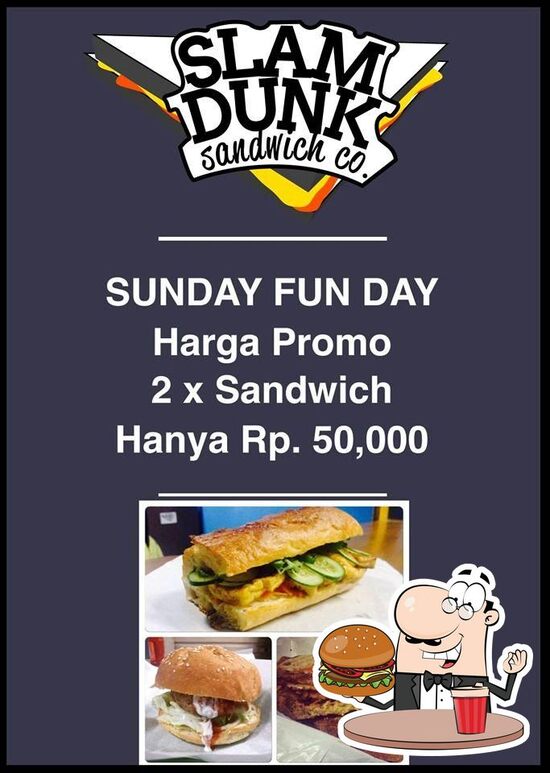 Menu at Slam Dunk Sandwich Co. restaurant, South Jakarta, Baby Elephant ...
