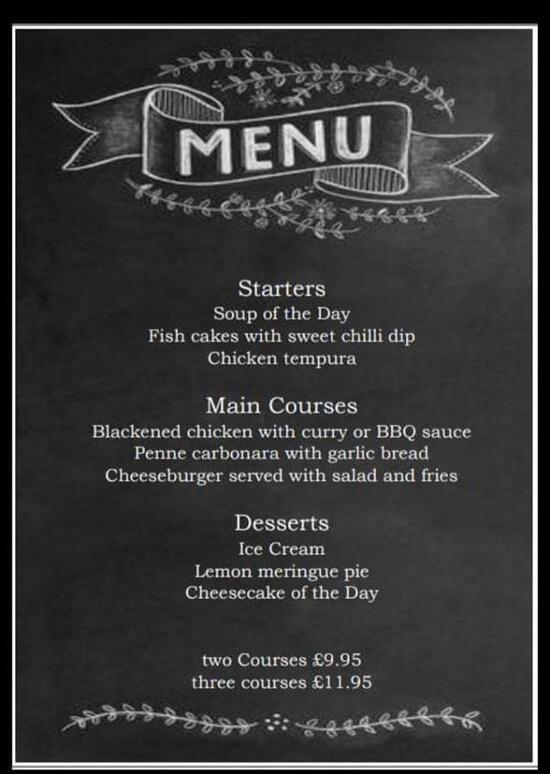Menu at Pop Inn pub & bar, Stevenston