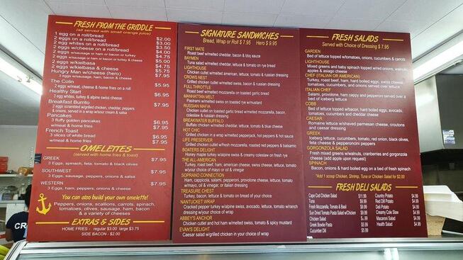 Menu at Lighthouse Deli and Catering restaurant, Aquebogue, 363 Meeting ...