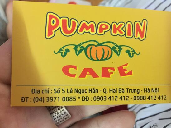 Menu at Pumpkin Restaurant, Hanoi