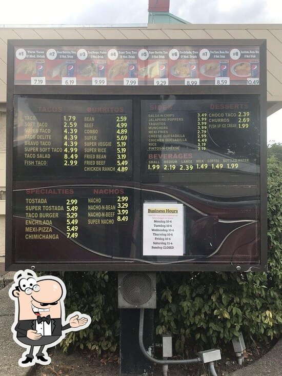 Menu at Taco Delight fast food, Medford, Morrow Rd