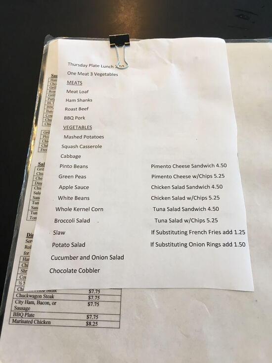 Menu at The HIH Burger restaurant, Murray