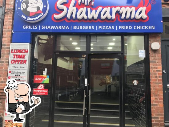Menu at Mr Shawarma restaurant, Manchester