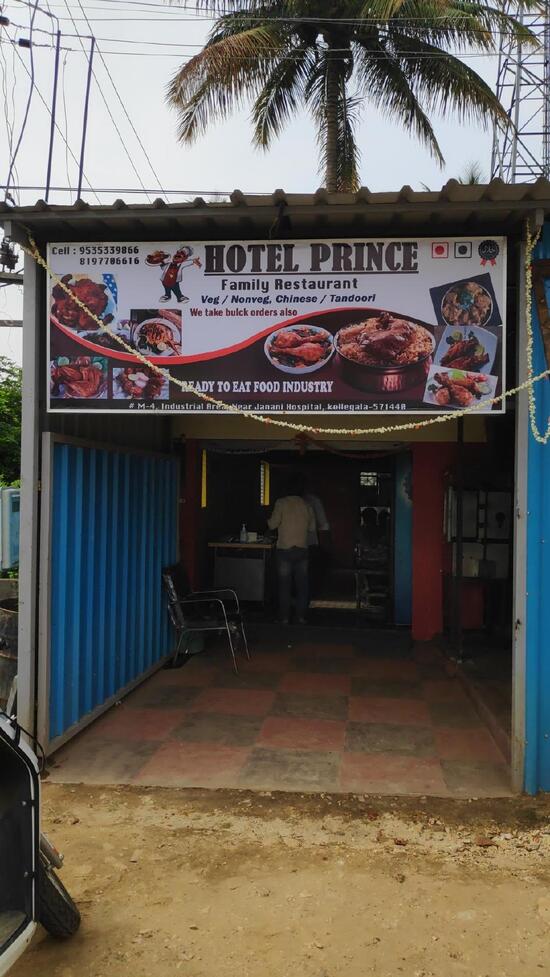 Menu at Hotel Prince, Kollegal
