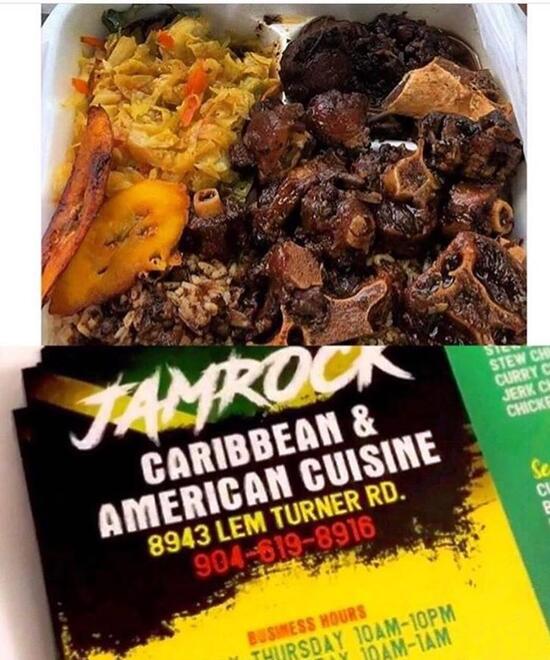 Menu at Jamrock Caribbean American Cuisine restaurant, Jacksonville