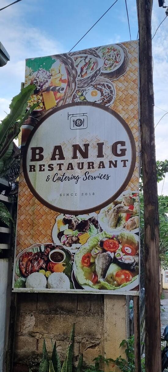 Menu at Banig Restaurant, Isabela City