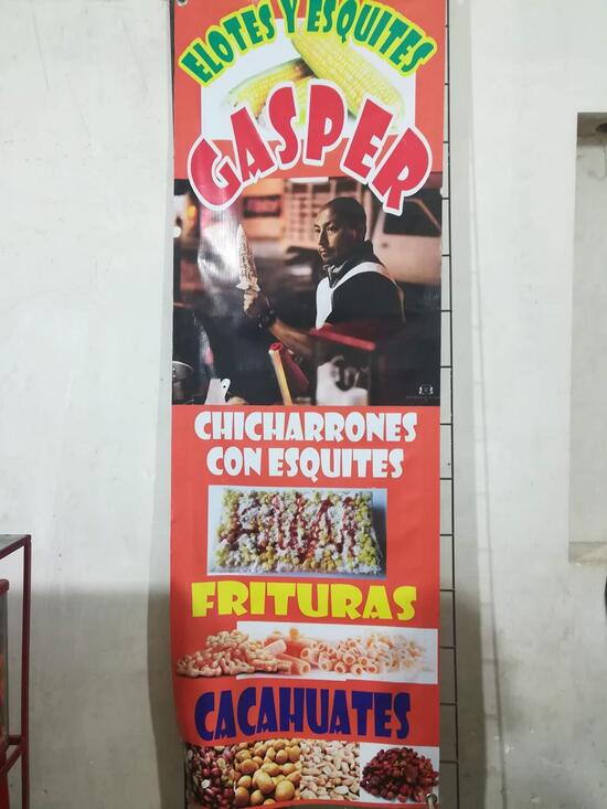 Menu at Elotes Y Esquites "Gasper" restaurant, Tehuacán