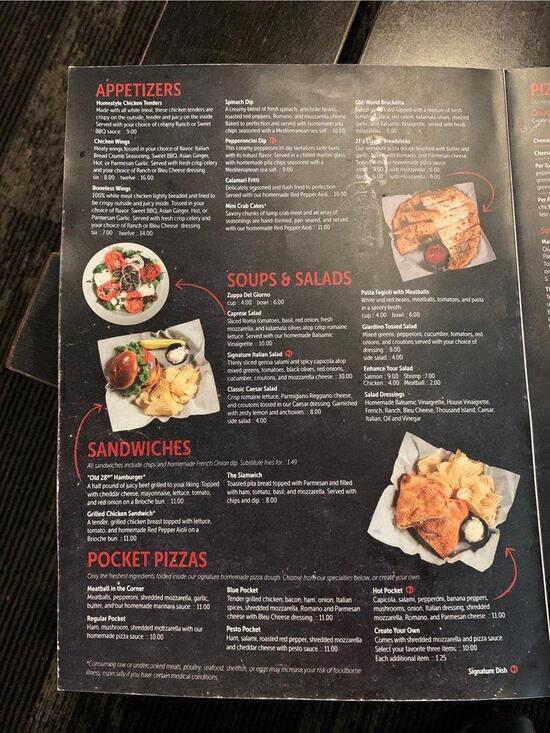 Menu at JT's Pizza & Spirits pub & bar, Grand Rapids