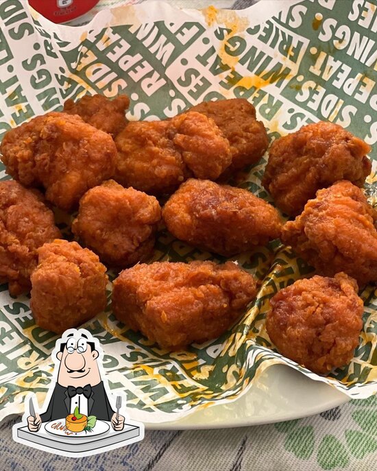 Menu at Wingstop restaurant, Madrid, P.º de los Melancólicos