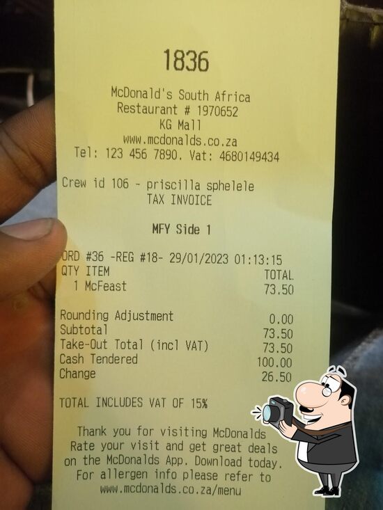 McDonald's KG Mall Kwa-Guqa, Emalahleni - Restaurant menu, prices and ...