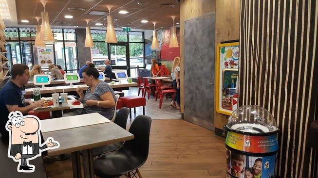 Menu at McDonald's fast food, Macclesfield