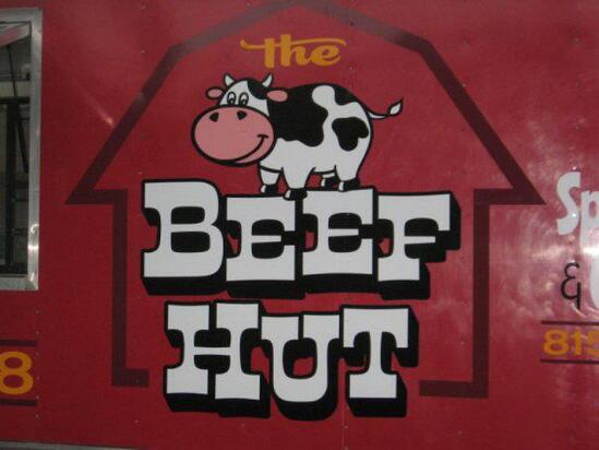 Menu at The Beef Hut restaurant, Amboy