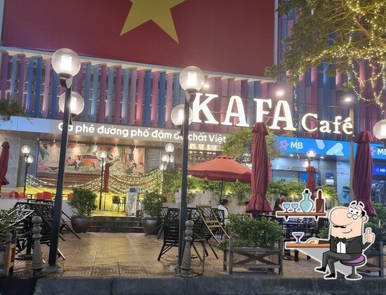 Menu at KAFA Café, Hanoi, TTTM Chợ Mơ