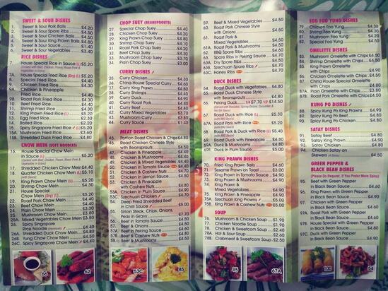 Menu at China House fast food, Dunstable, 11 Bedford Square Houghton Regis