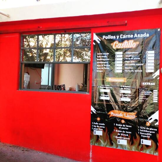 Menu at Taquería Castillo restaurant, Saltillo