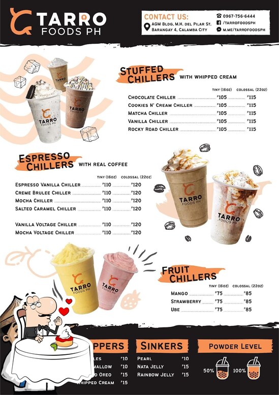 Menu at Tarro Foods- Calamba restaurant, Calamba