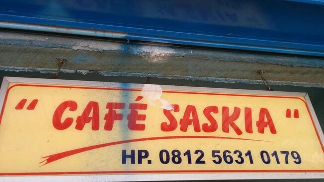 Menu at Cafe Saskia, Arang Limbung